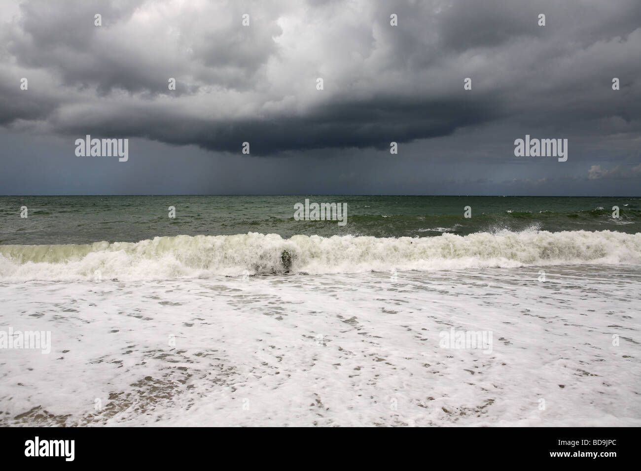 Storm approaching over the Atlantic - Etretat, Normandy, France, Europe ...
