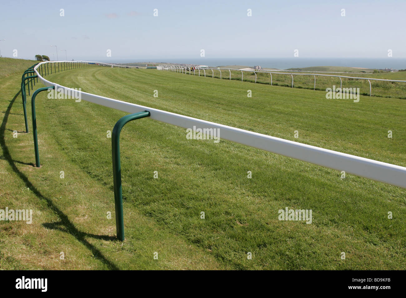 A view of the Running Rails and a Race Course Stock Photo - Alamy