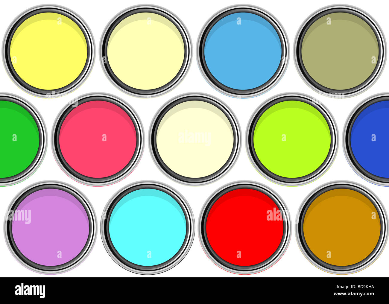 Colour swatch paint pots hi-res stock photography and images - Alamy