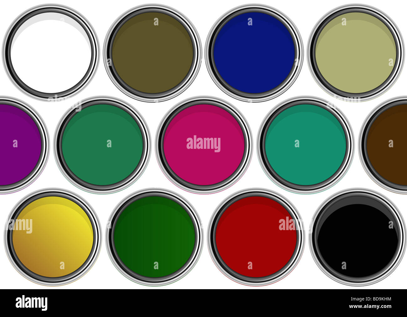 colorful paint pots Stock Photo - Alamy
