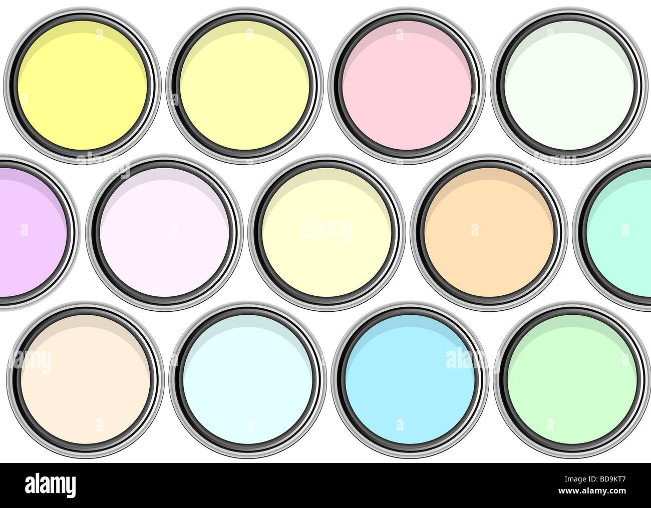 colorful paint pots Stock Photo - Alamy