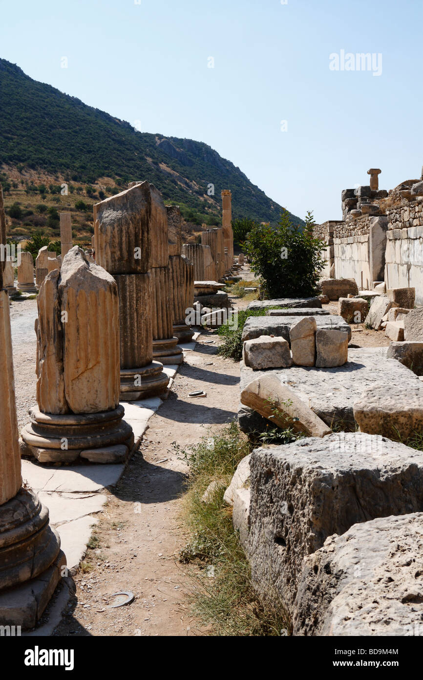 Ephesus Antique Ancient City Ruins Turkey August 2009 Stock Photo