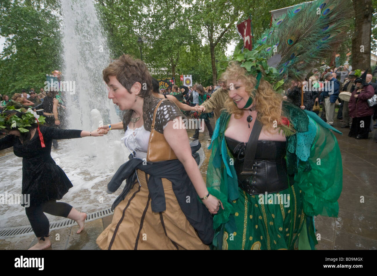 Pagans hold a Pagan Pride Parade in London in their Beltane Bash ...