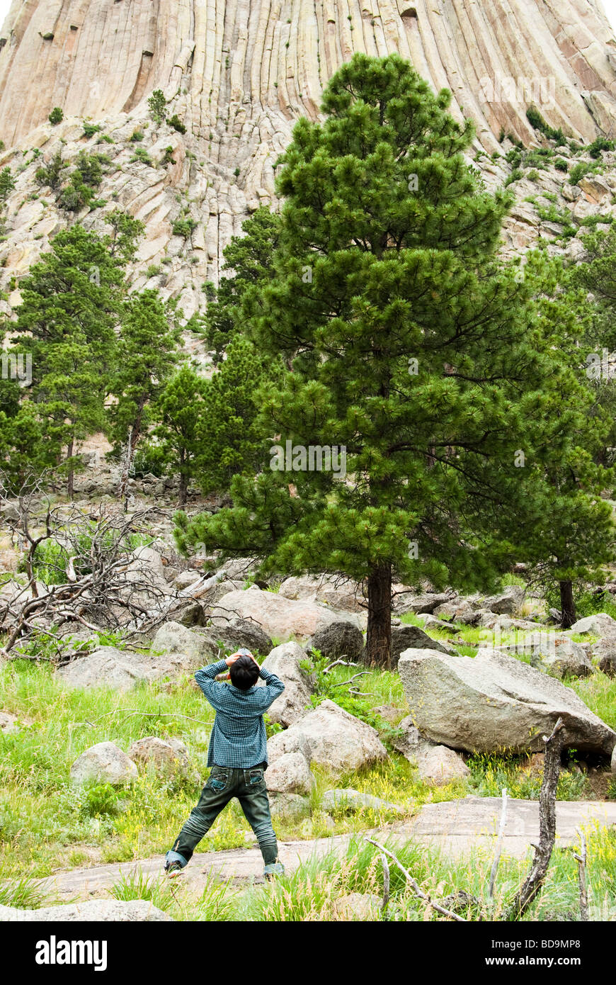 Looking up at devils tower hi-res stock photography and images - Alamy