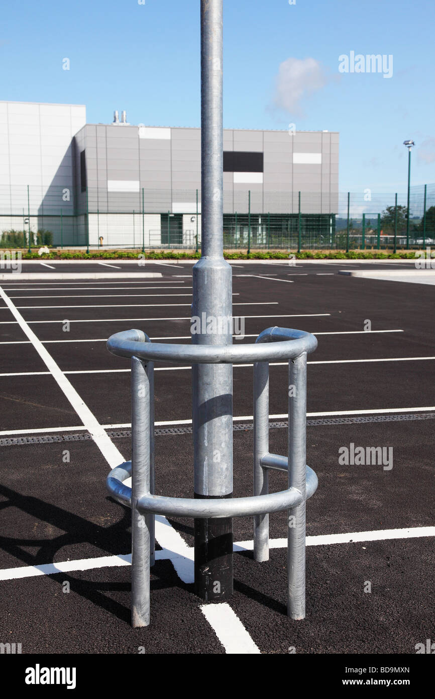 Street light steel protection Stock Photo - Alamy