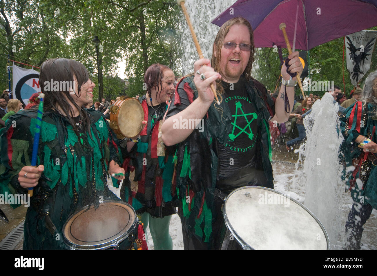 The Pagan Pride Parade in the Beltane Bash celebrations and dance ...