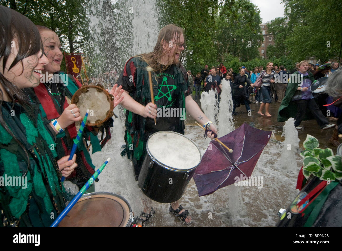 The Pagan Pride Parade in the Beltane Bash celebrations and dance ...