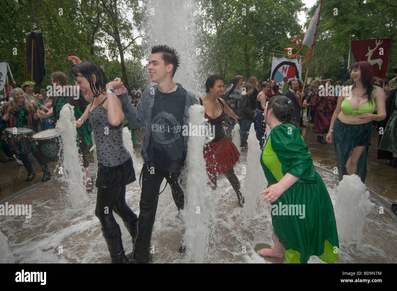 Pagans hold a Pagan Pride Parade in London in their Beltane Bash ...