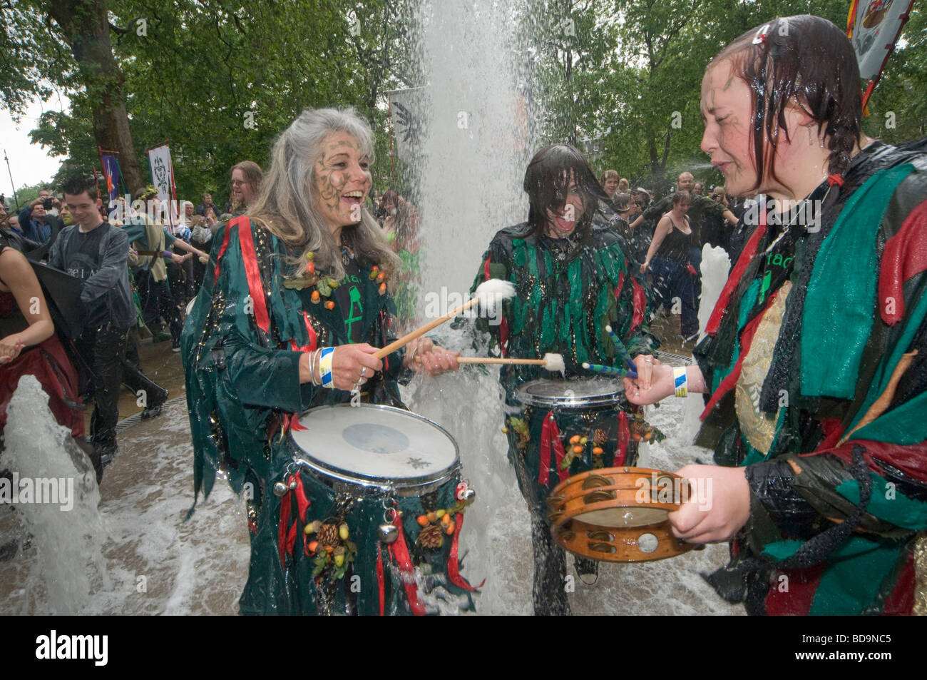 The Pagan Pride Parade in the Beltane Bash celebrations and dance ...