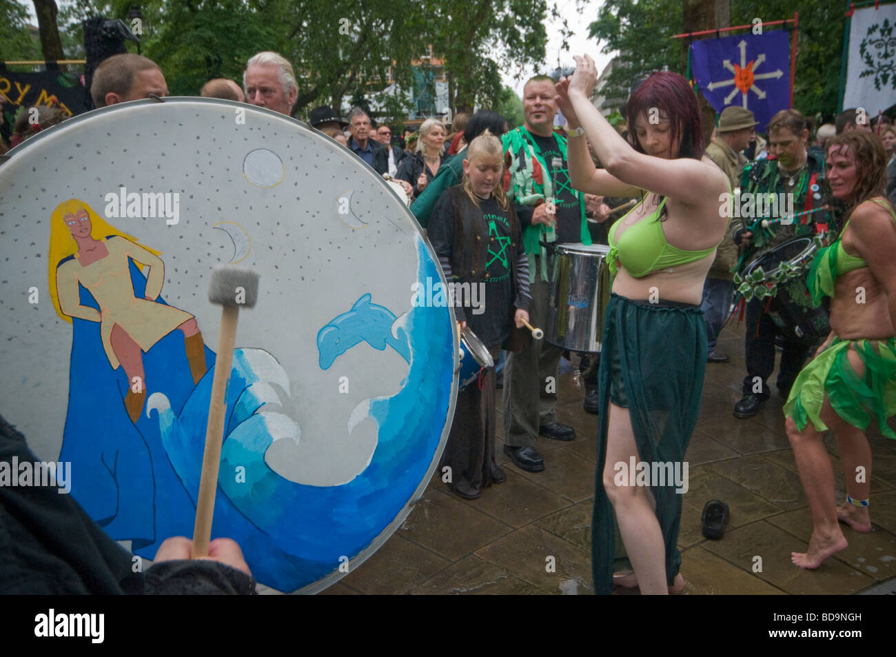 Pagans hold a Pagan Pride Parade in London in their Beltane Bash ...