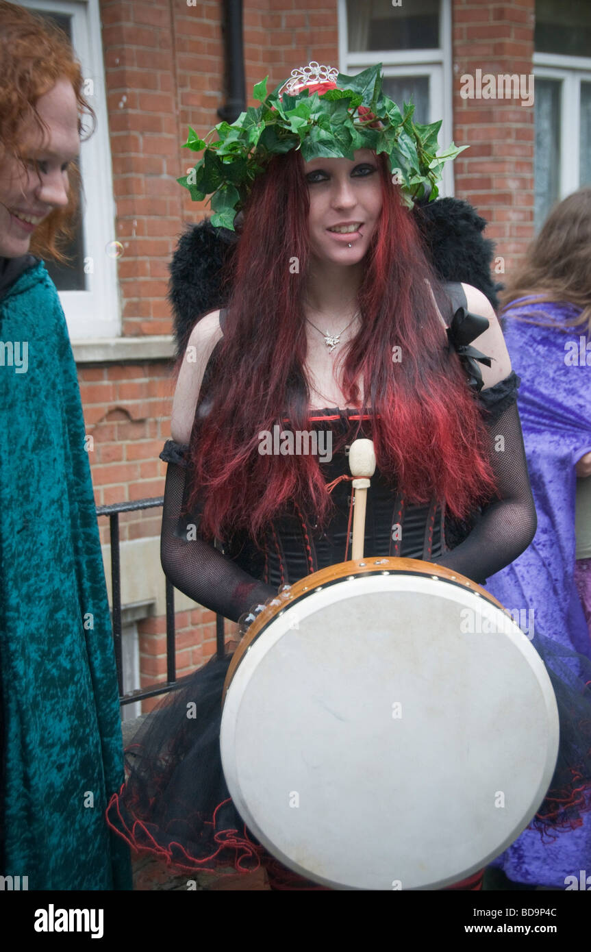 Pagans hold a Pagan Pride Parade in London as a part of their Beltane ...