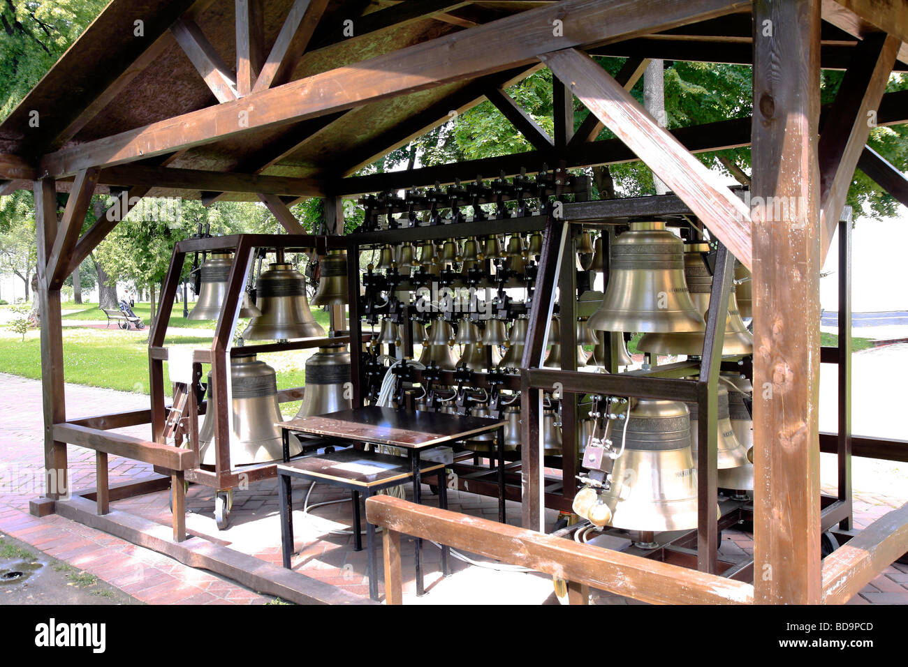 the musical instrument created from the bells Stock Photo - Alamy