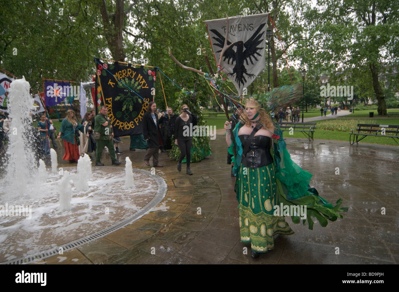 Pagans hold a Pagan Pride Parade in London in their Beltane Bash ...