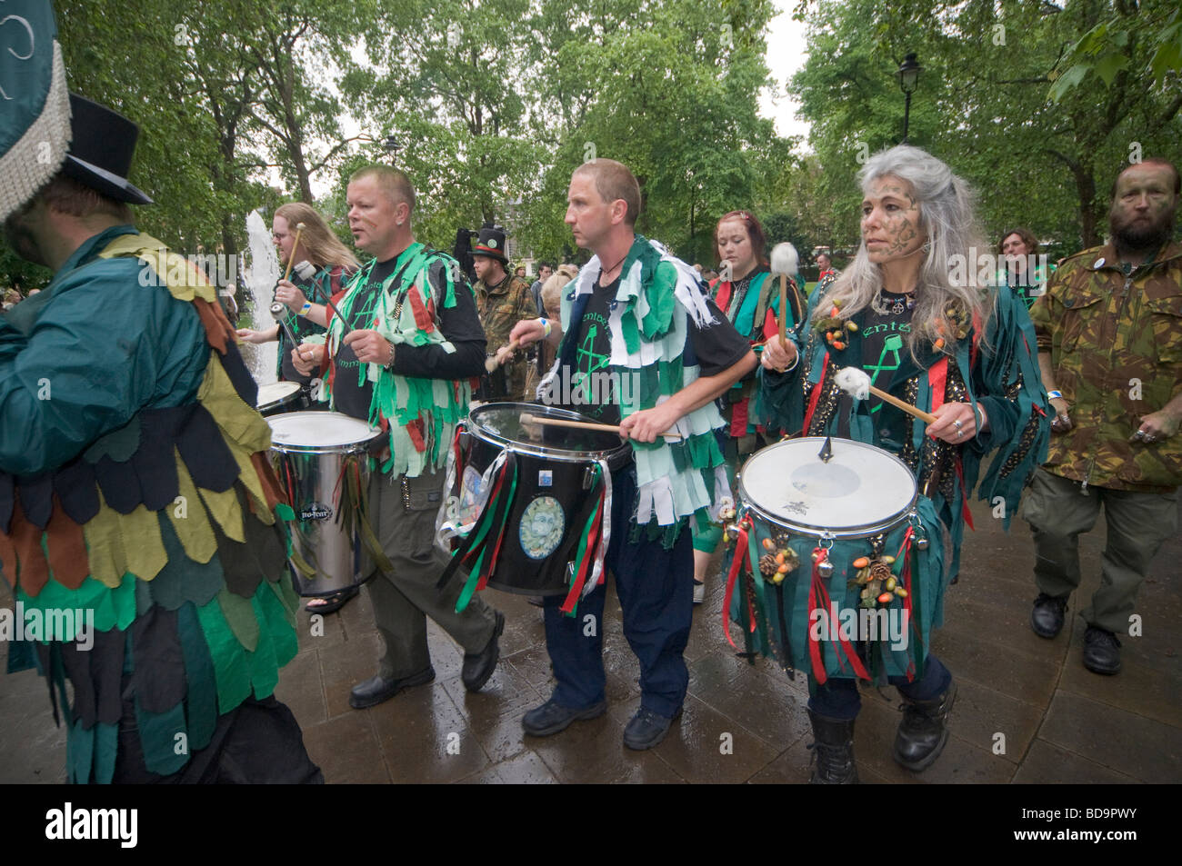 Pagans hold a Pagan Pride Parade in London in their Beltane Bash ...