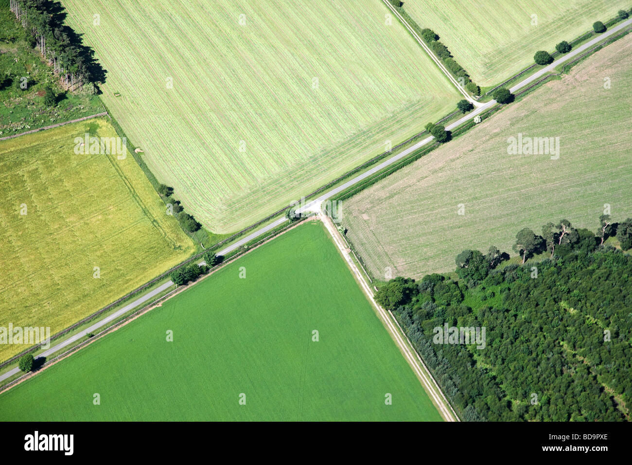 Aerial photograph of British countryside Stock Photo - Alamy