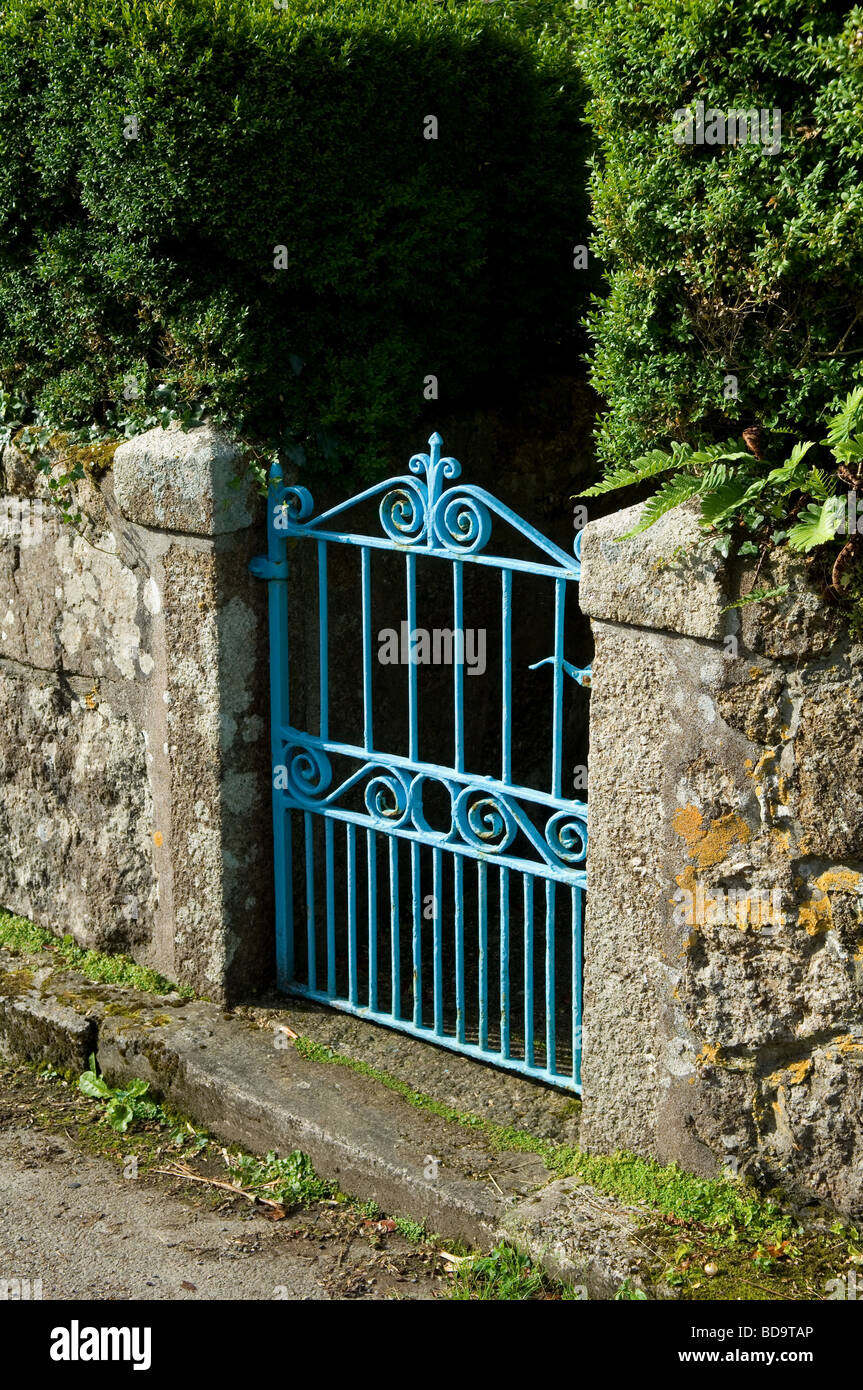 Blue Cottage Garden Gate High Resolution Stock Photography and Images ...