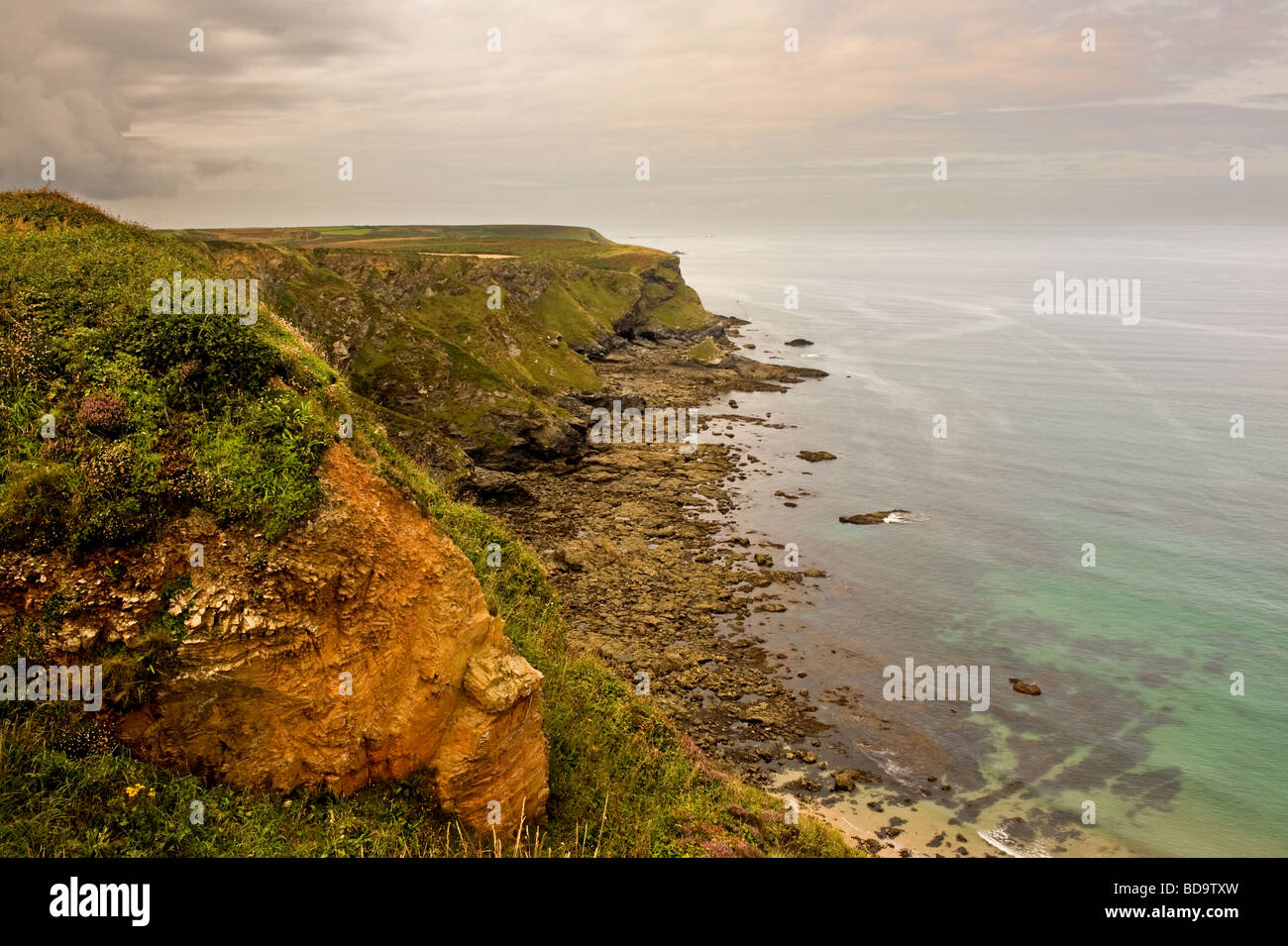The cliffs near Hells Mouth in Cornwall. Photo by Gordon Scammell Stock ...