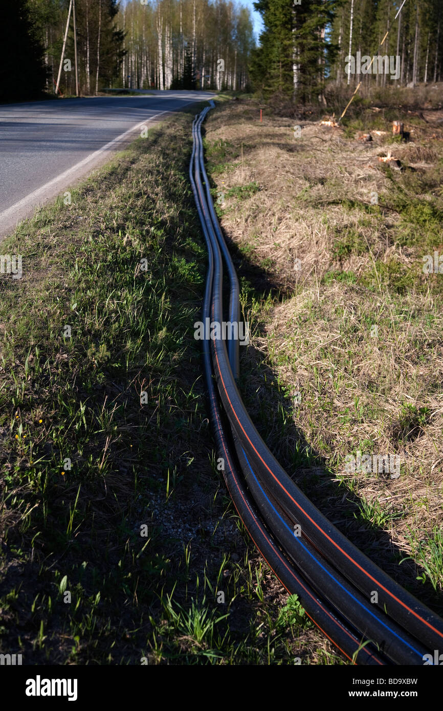PVC drinking and sewage water pipes waiting for installation , Finland ...