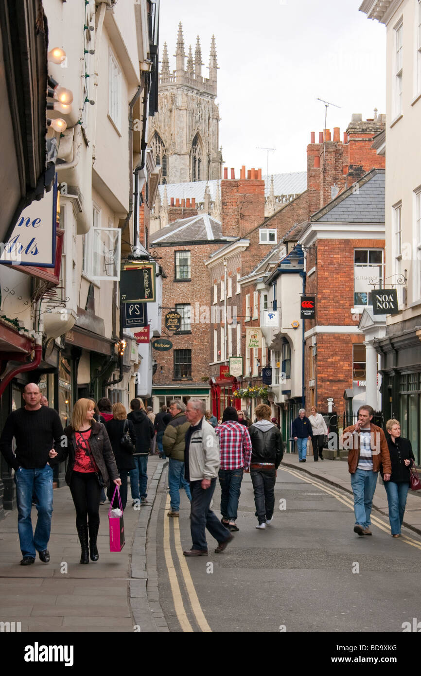 Low Petergate, near York Minster, York , England Stock Photo - Alamy