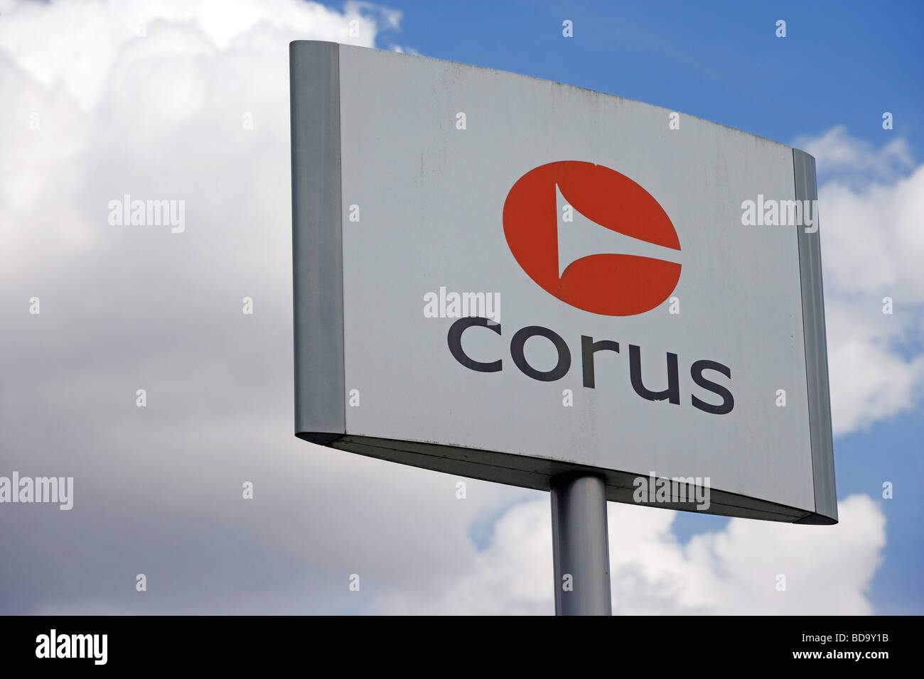 Corus steel tube making plant sign Corby Northamptonshire England Stock ...