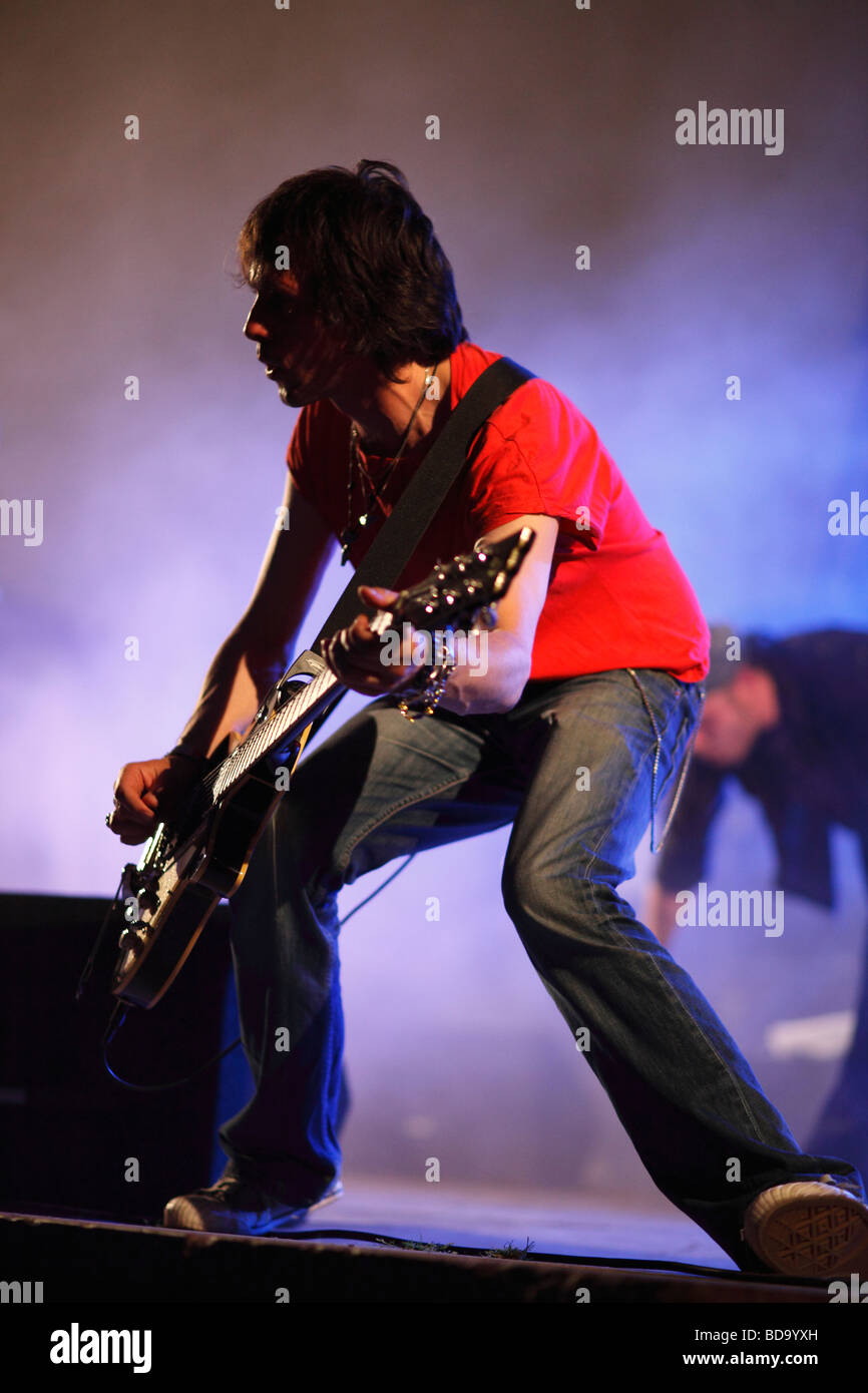 Rock Guitarist On Stage