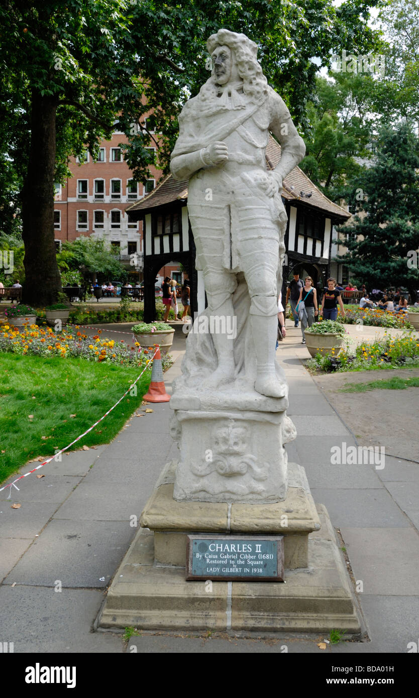 Statue of King Charles II in Soho Square London England Stock Photo - Alamy