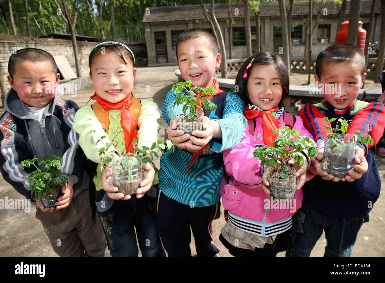 Elementary students in rural area,China Stock Photo - Alamy