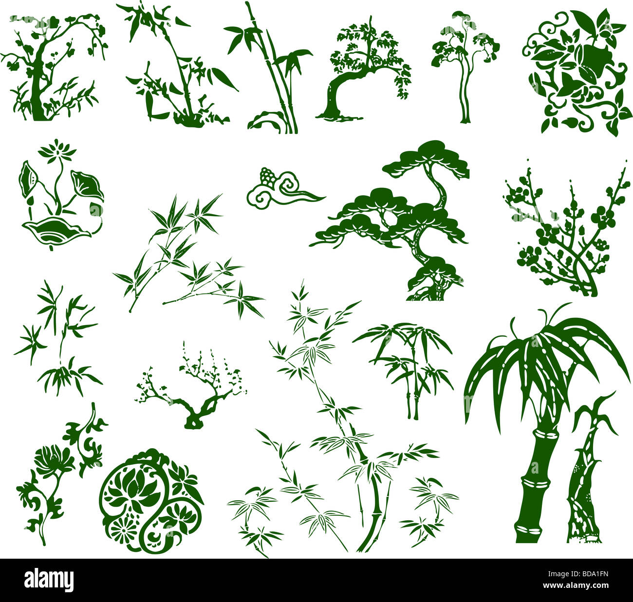 Asian bamboo art artwork hi-res stock photography and images - Alamy