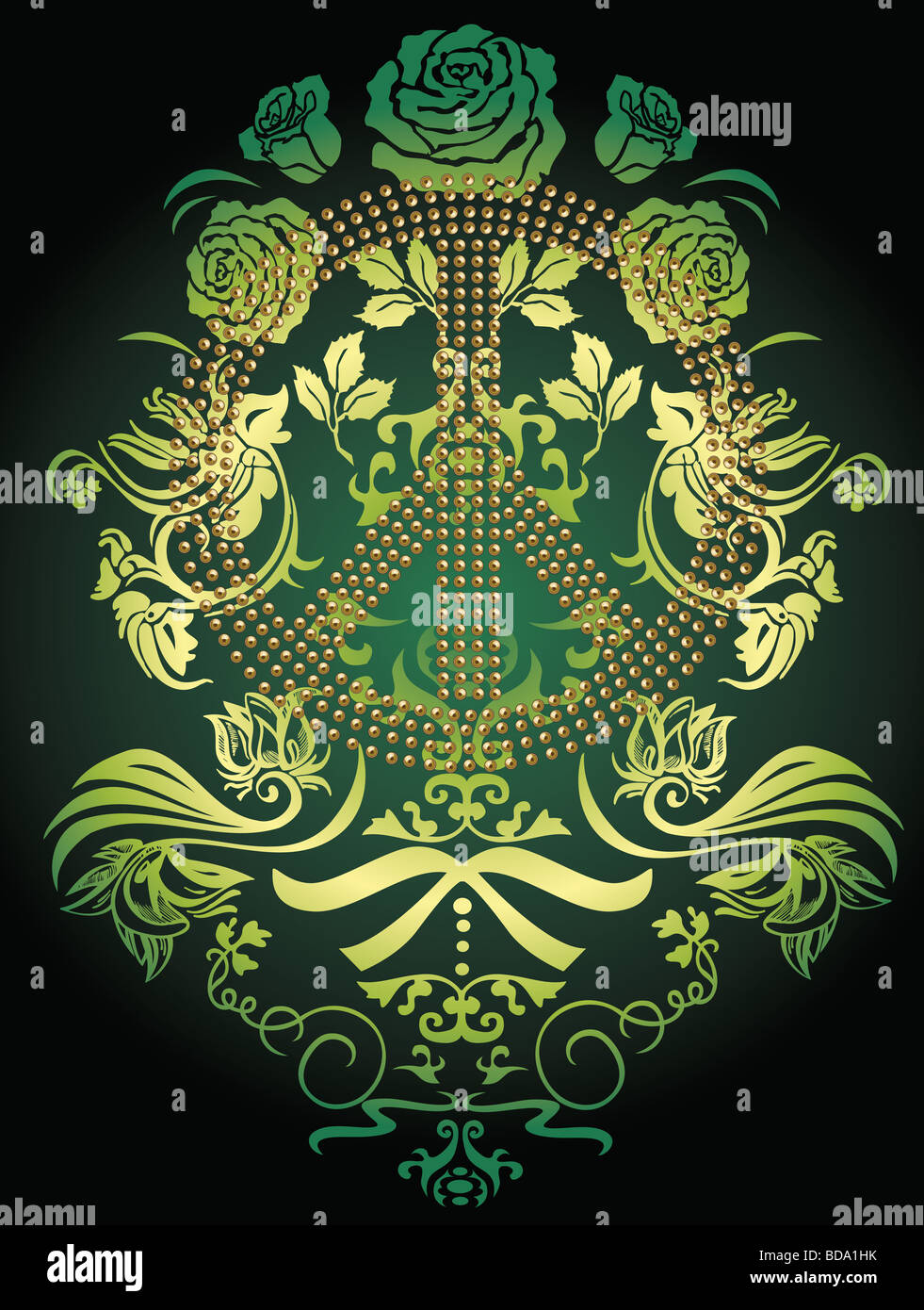 peaceful fancy flower logo emblem Stock Photo - Alamy