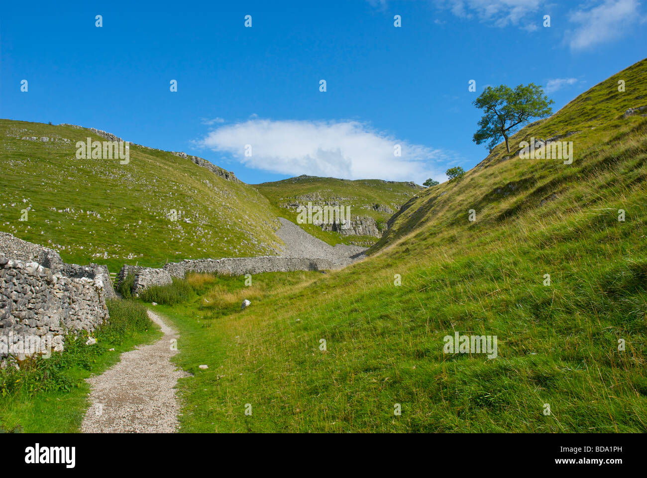 Limestone scenery near Malham, Yorkshire Dales National Park, North ...