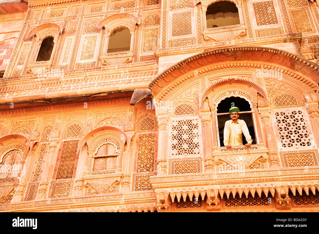 Man india balcony hi-res stock photography and images - Alamy
