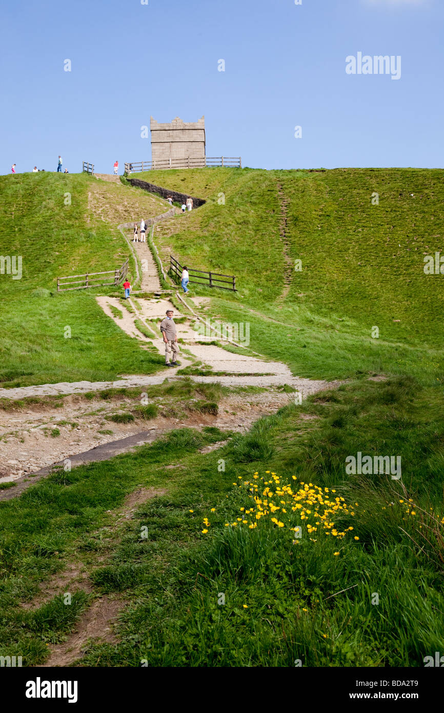 Steps to Rivington Pike Tower, Lancashire, UK Stock Photo - Alamy