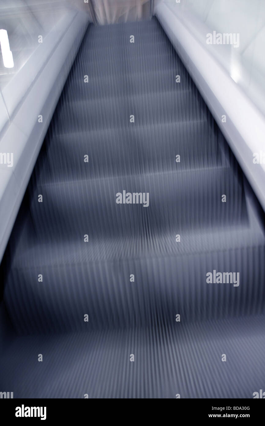 fast moving empty escalators steps Stock Photo - Alamy