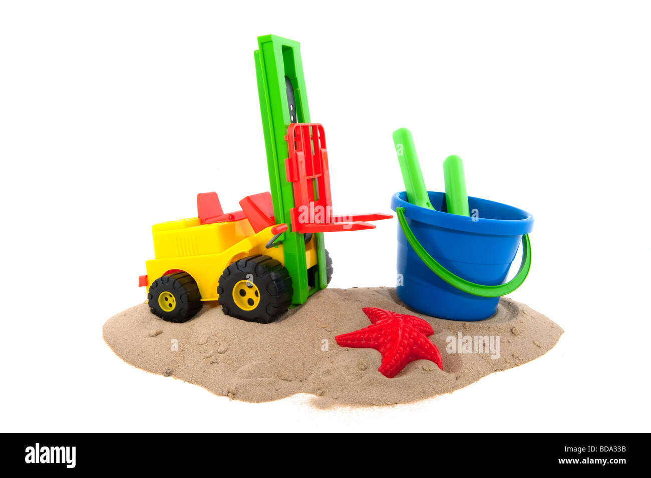 toys in the sand at the beach or the box Stock Photo - Alamy