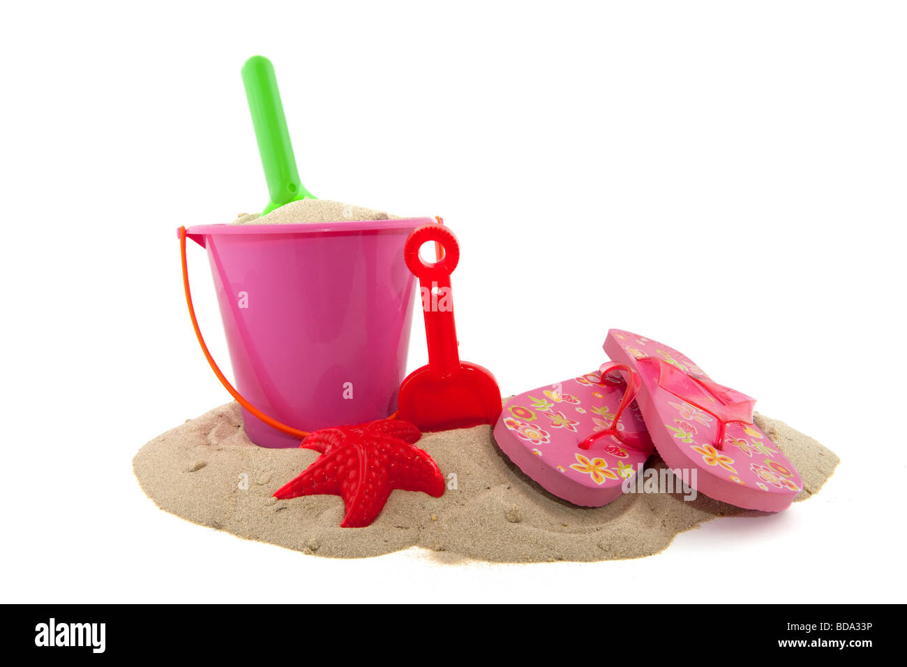 toys in the sand at the beach or the box Stock Photo - Alamy
