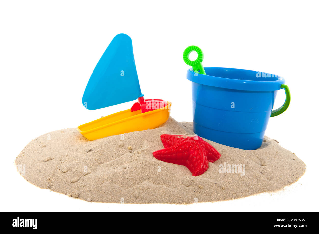 toys in the sand at the beach or the box Stock Photo - Alamy