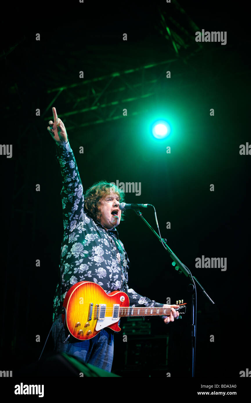 Guitarist Gary Moore performs on stage at the Vibes from the Vines ...