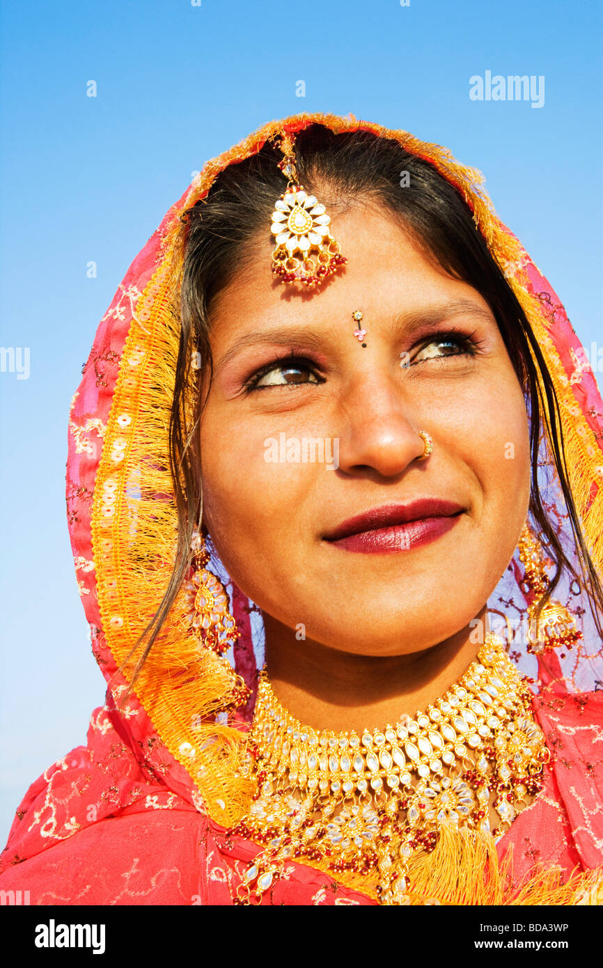 Indian woman nose ring jaisalmer hi-res stock photography and images ...