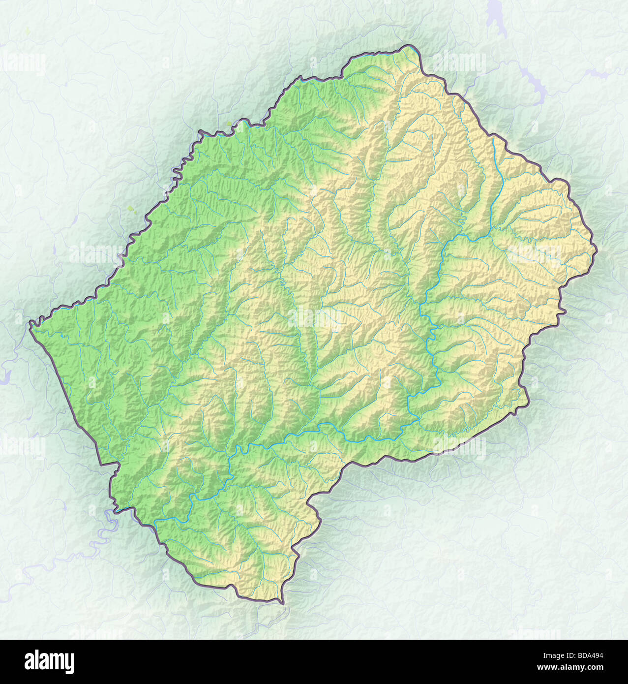 Lesotho map hi-res stock photography and images - Alamy
