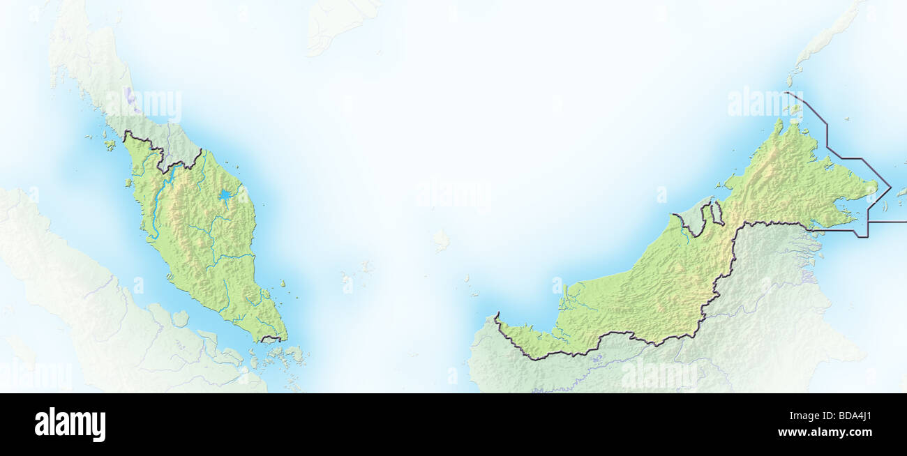 Malaysia map hi-res stock photography and images - Alamy