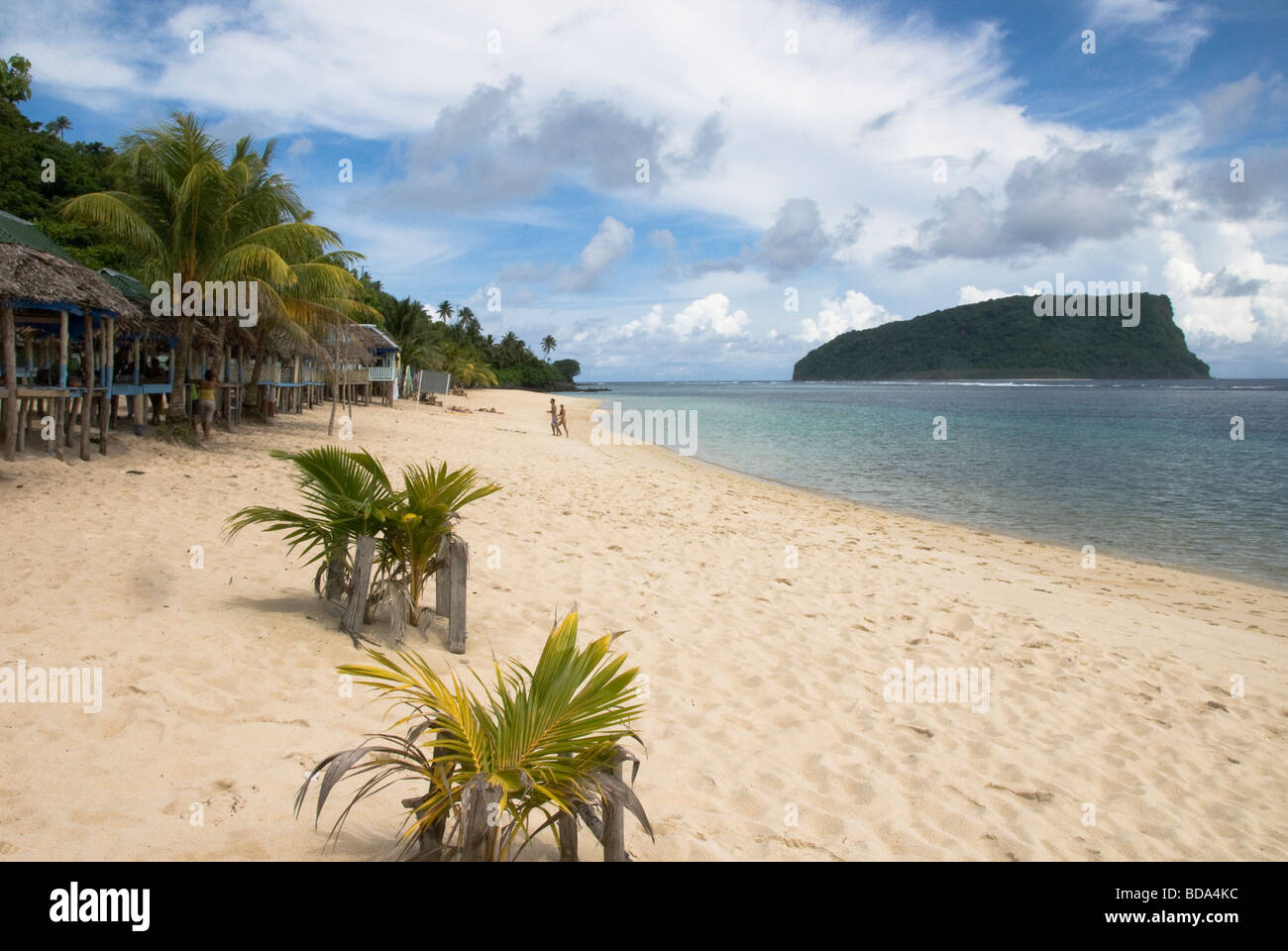 Beach at Lalomanu Resort, Upolu Island, Western Samoa Stock Photo - Alamy