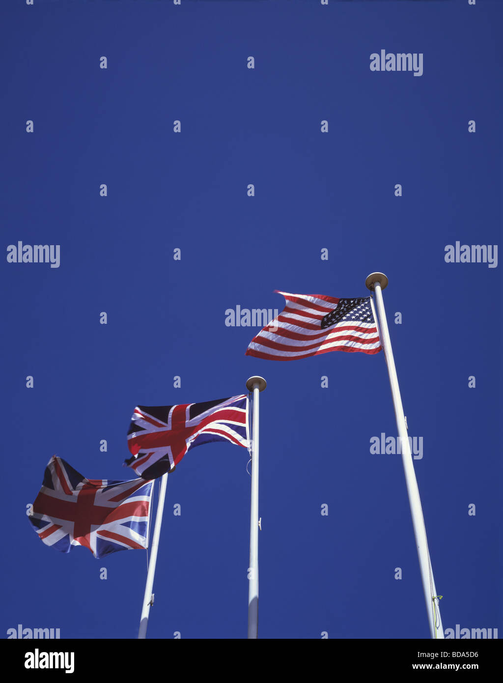 American and english flags hi-res stock photography and images - Alamy