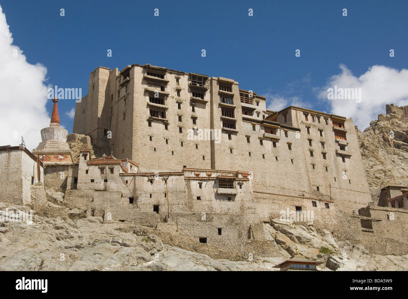 Palace on a hill, Leh Palace, Leh, Ladakh, Jammu and Kashmir, India ...