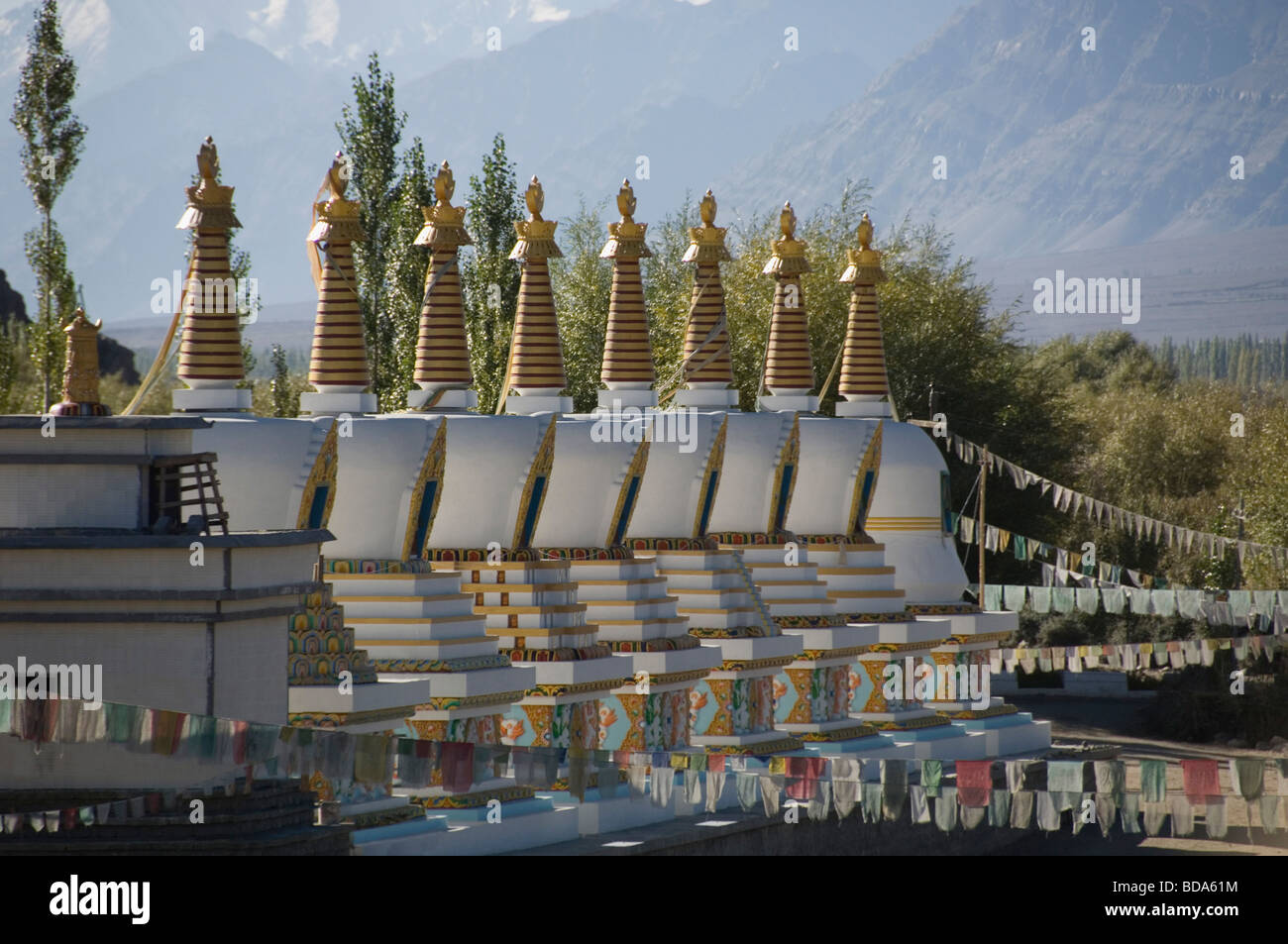 Chortens in row, Ladakh, Jammu and Kashmir, India Stock Photo - Alamy