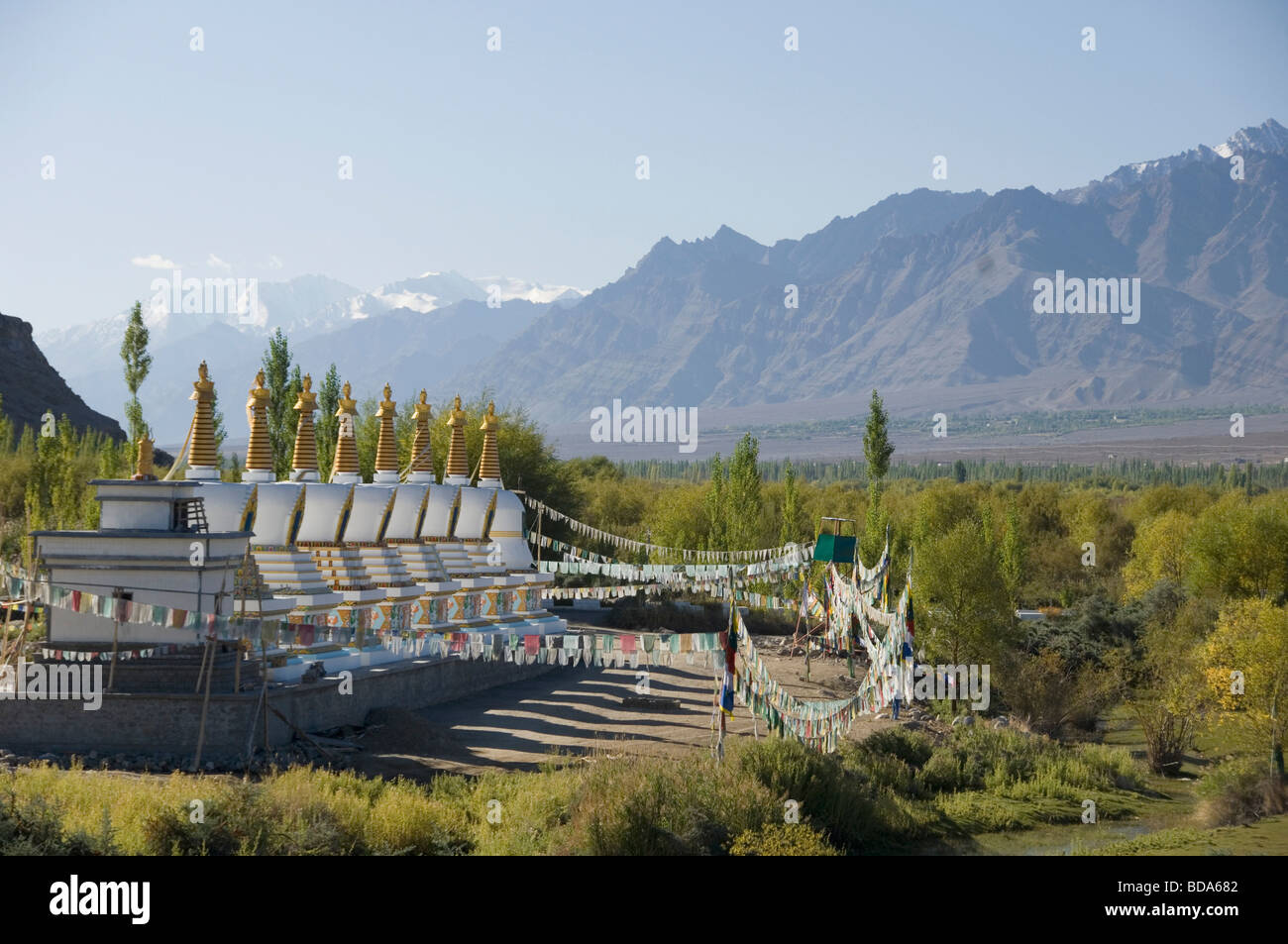 Chortens in a row, Ladakh, Jammu and Kashmir, India Stock Photo - Alamy