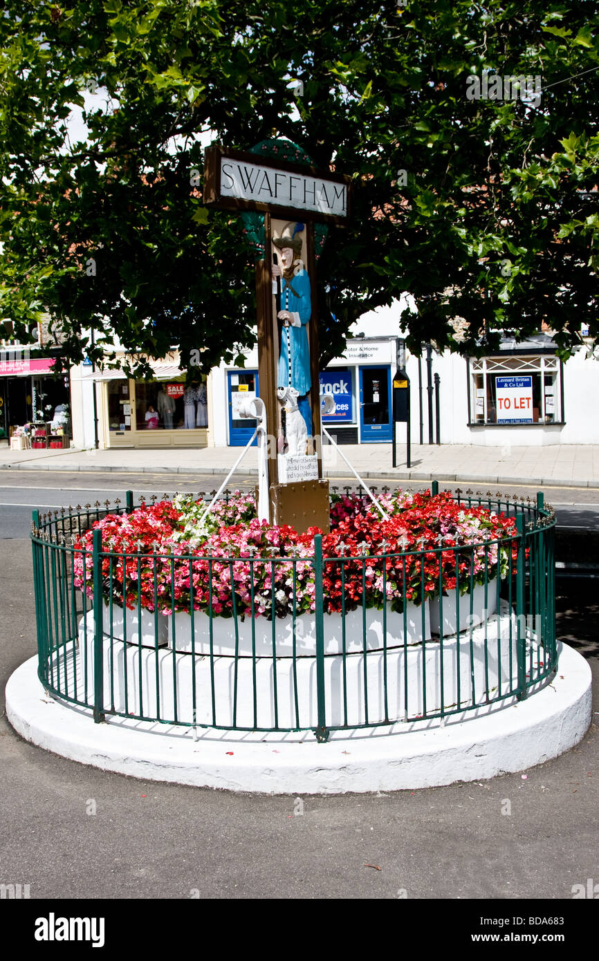The town sign Swaffham Norfolk Stock Photo - Alamy
