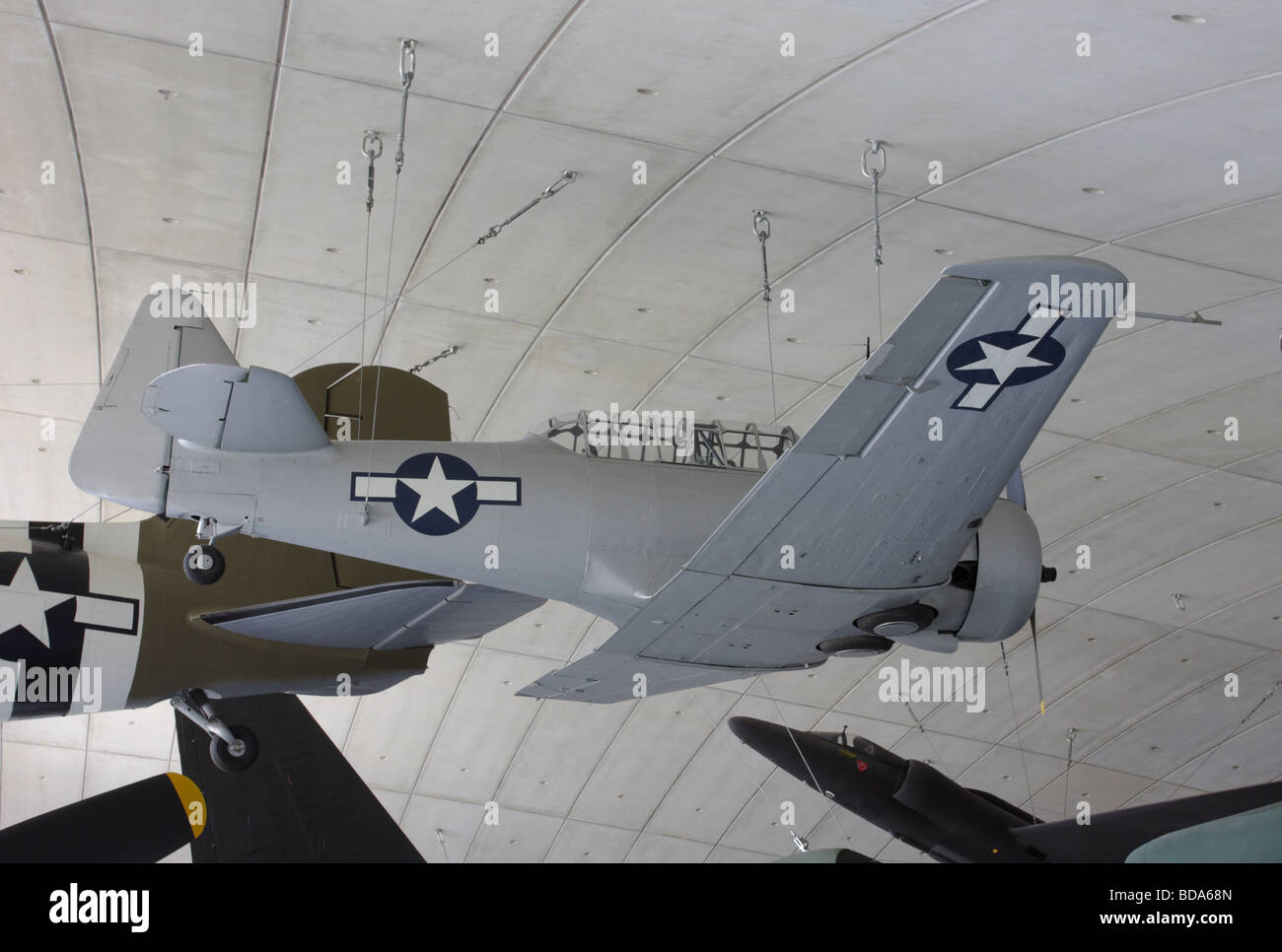The North American Harvard AT-6 aircraft,currently on display and ...