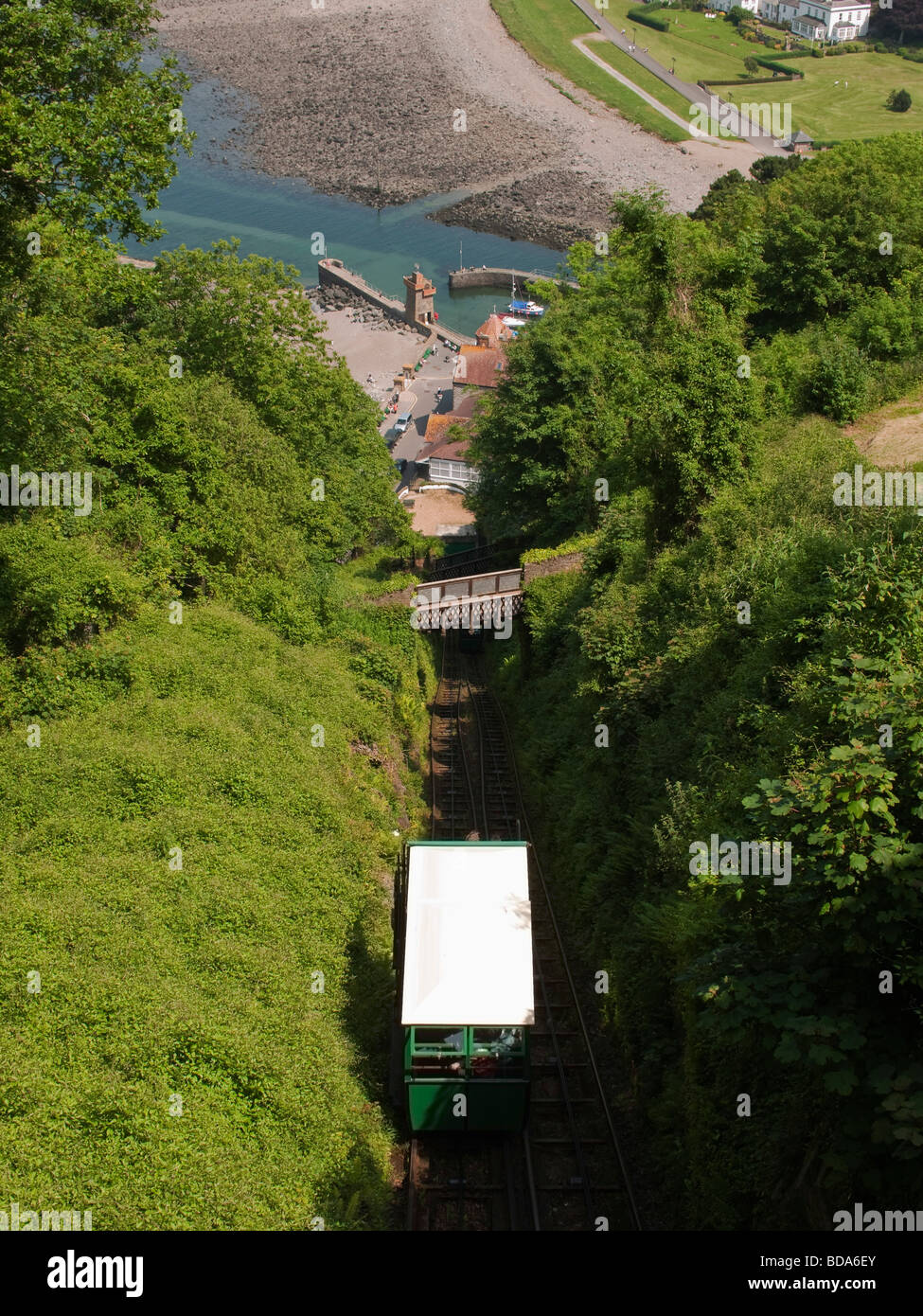 the cliff railway a lynton devon Stock Photo - Alamy