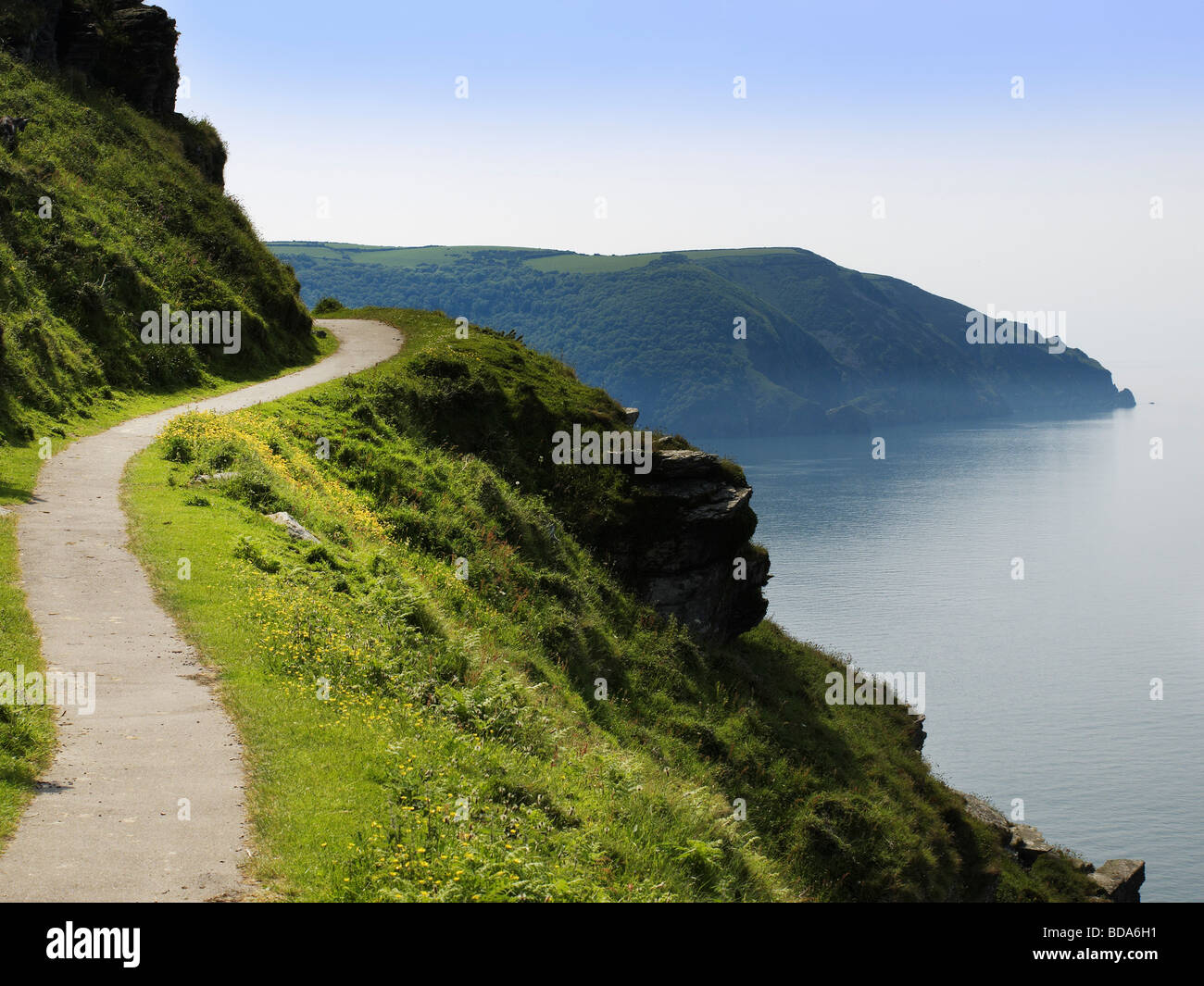 the coast of the valley of the rocks lynton devon along the coastal ...