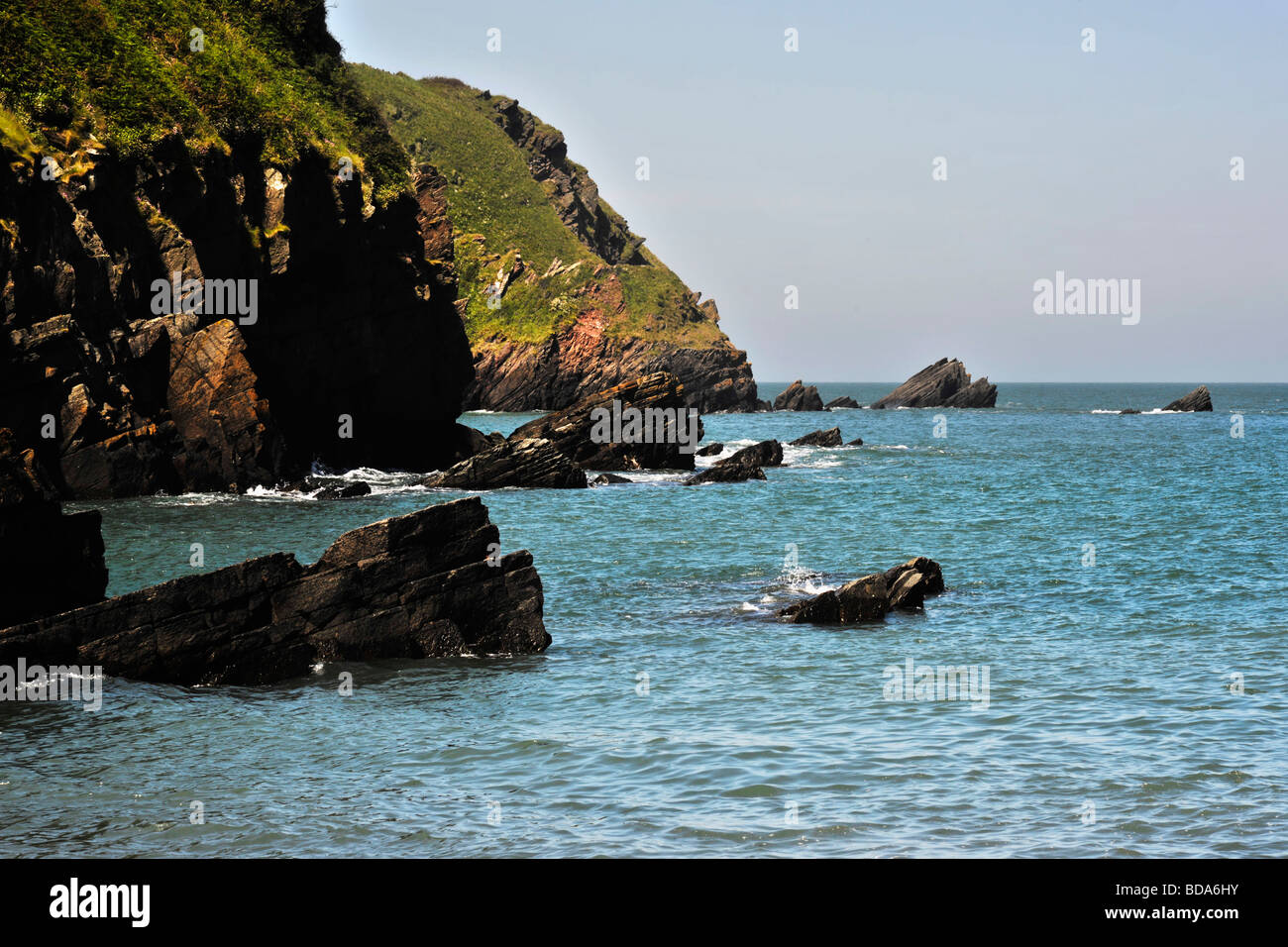 cove bay sea ocean ocean cliff cliffs headland lyn abbey lynton ...